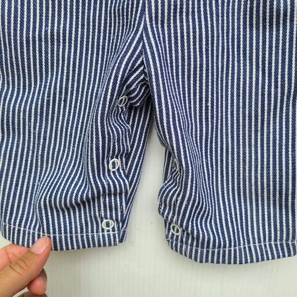 Vintage | Bottoms | Vintage Train Engineer Blue Pinstripe Bib Overalls ...